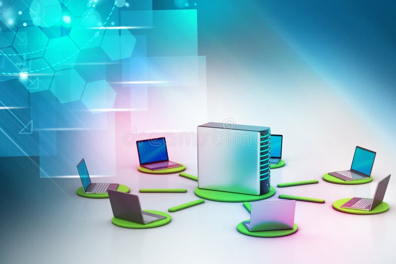 Wireless networking system stock illustration. Illustration of digital ...