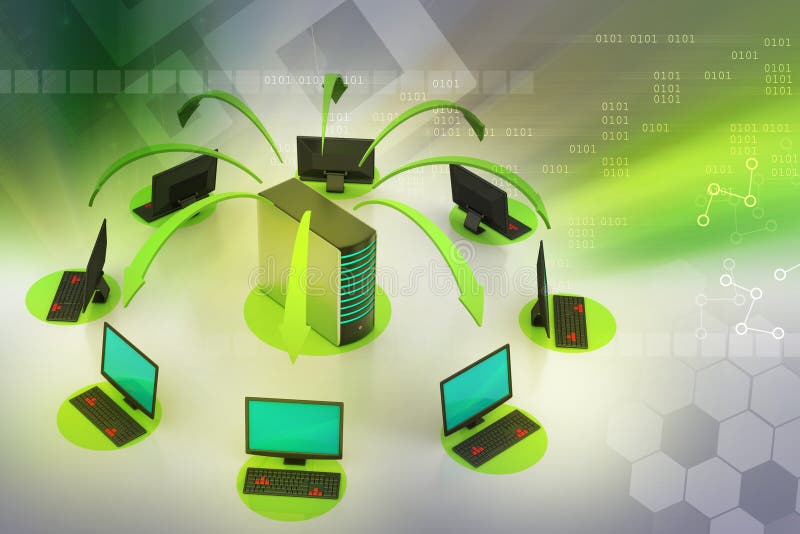 Wireless networking system stock illustration. Illustration of phone ...