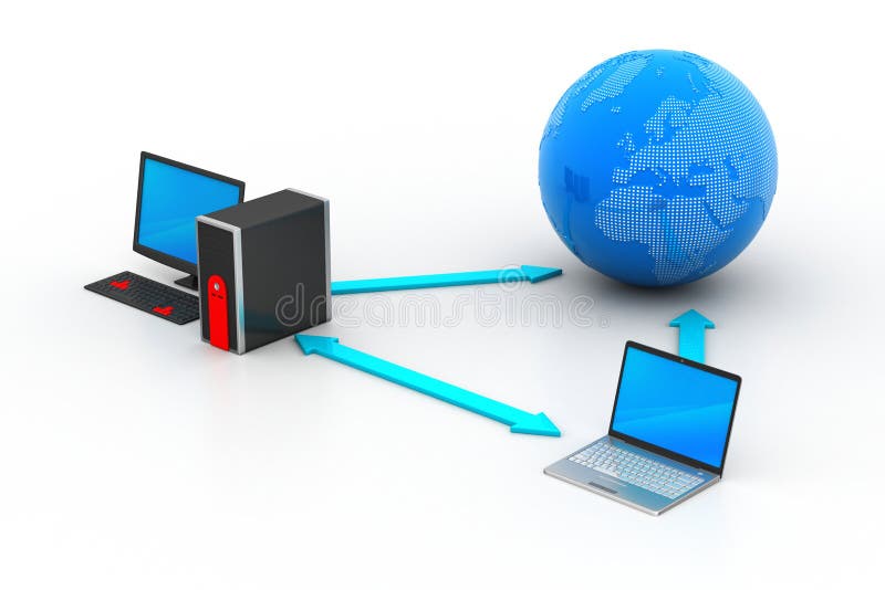 Wireless networking system stock illustration. Illustration of commerce ...