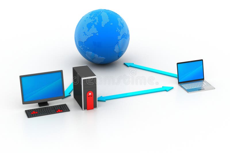 Wireless networking system stock illustration. Illustration of isolated ...