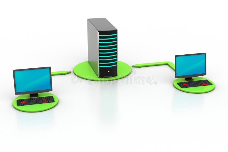 Wireless networking system stock illustration. Illustration of computer ...