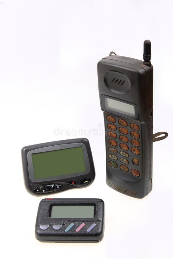Wireless Pager and Cell-phone Stock Image - Image of detail, finance ...