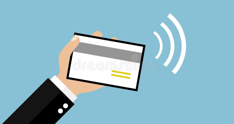 Wireless Payment with Credit Card - Flat Design Banner Stock Photo ...