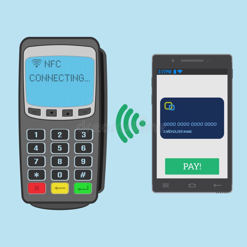 Wireless Payment with Nfc Technology Using a Smartphone. Pos Terminal ...
