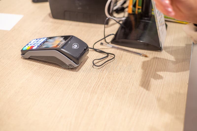 Wireless Payment System in a Shop Stock Image - Image of equipment ...