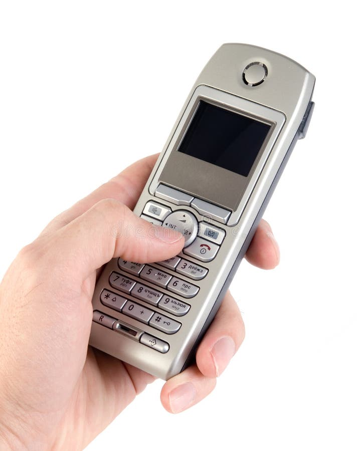 Cellular Telephone in Hand stock image. Image of male, hand - 343115