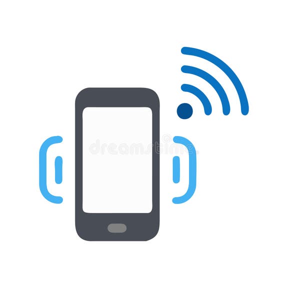 Wireless Phone Icon for Communication Stock Vector - Illustration of ...