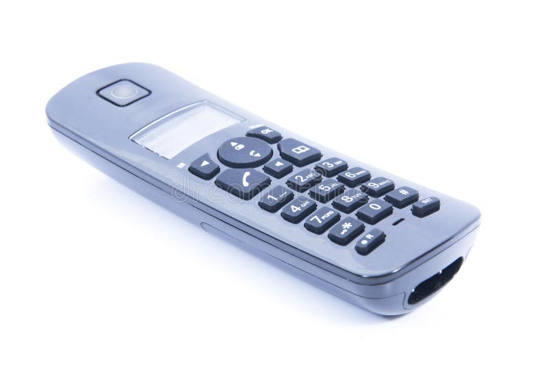 Wireless Phone Over White Background Stock Photo - Image of ...