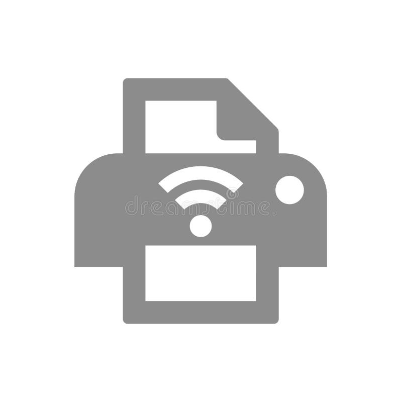 Wireless Printer Vector Icon Stock Vector - Illustration of icon ...