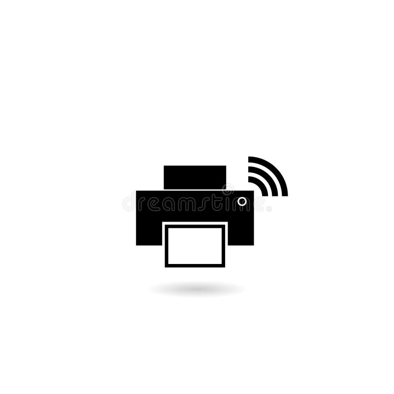 Wireless Printer with Wifi Icon Stock Vector - Illustration of ...