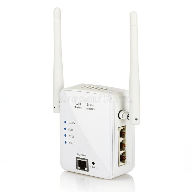 Wireless Range Extender Isolated on White Background Stock Illustration ...