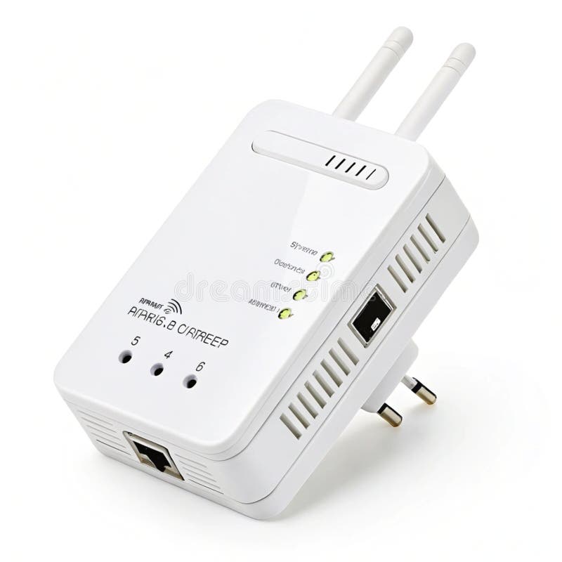 Wireless Range Extender Isolated on White Background Stock Illustration ...