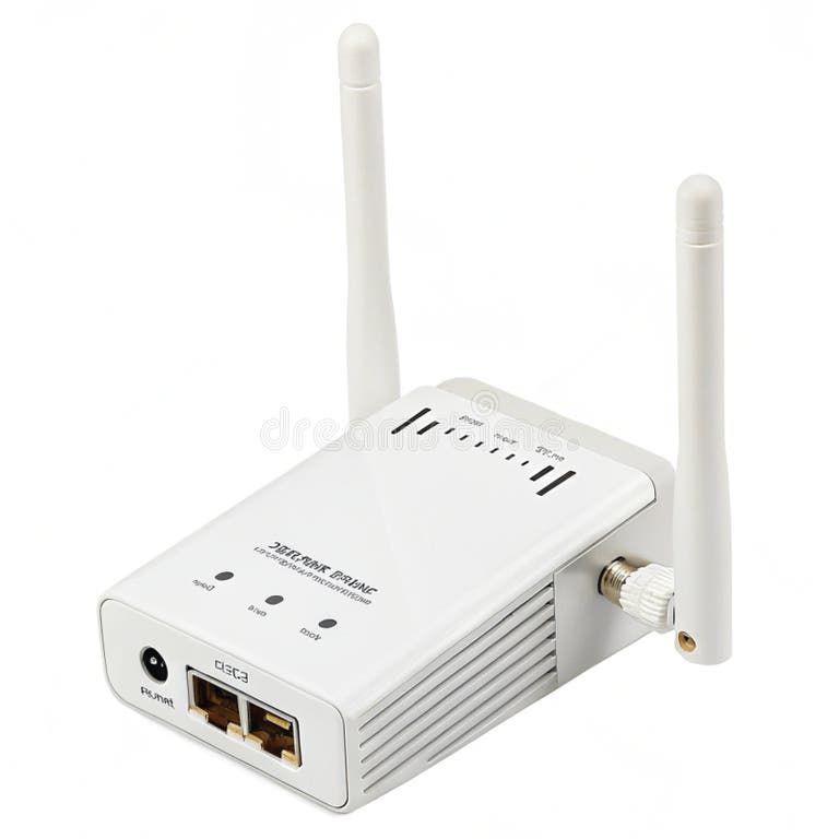 Wireless Range Extender Isolated on White Background Stock Illustration ...