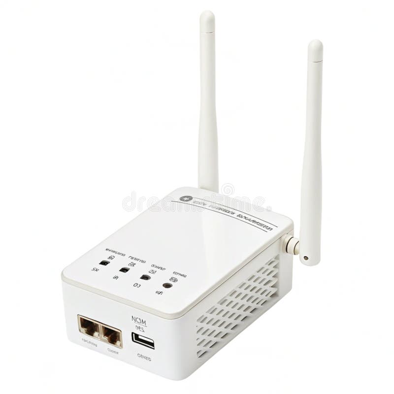 Wireless Range Extender Isolated on White Background Stock Illustration ...