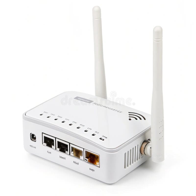 Wireless Range Extender Isolated on White Background Stock Illustration ...