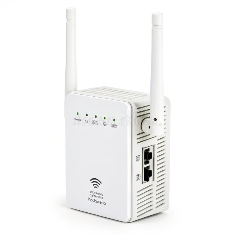Wireless Range Extender Isolated on White Background Stock Illustration ...