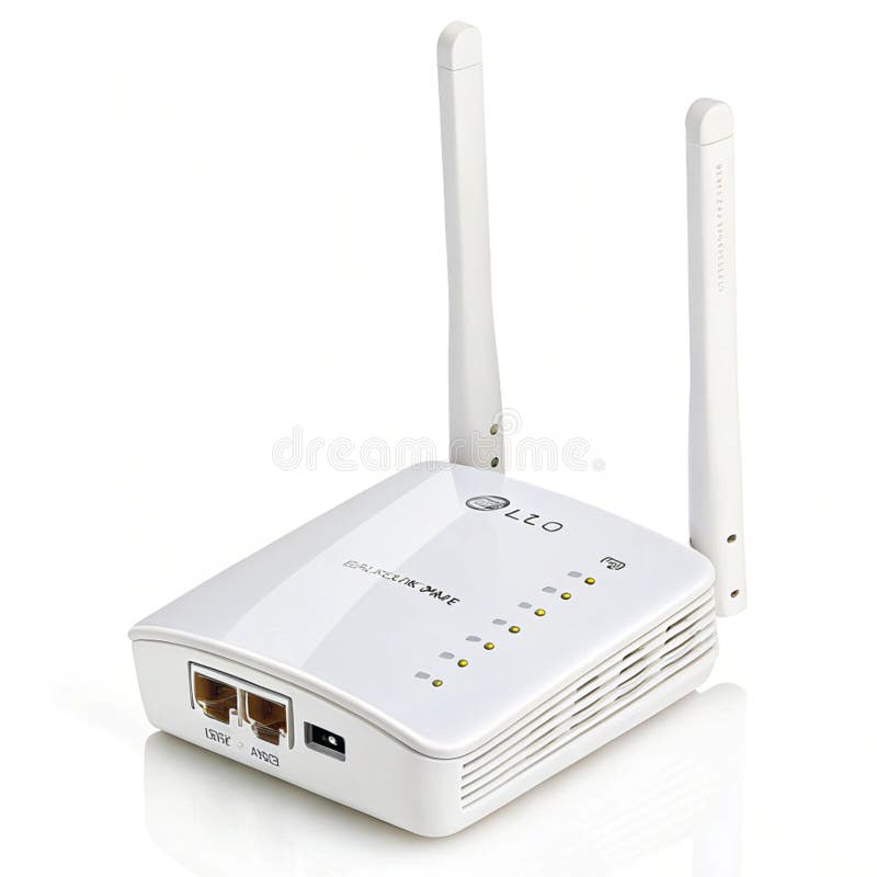 Wireless Range Extender Isolated on White Background Stock Illustration ...