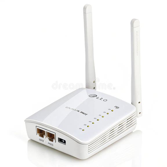 Wireless Range Extender Isolated on White Background Stock Illustration ...