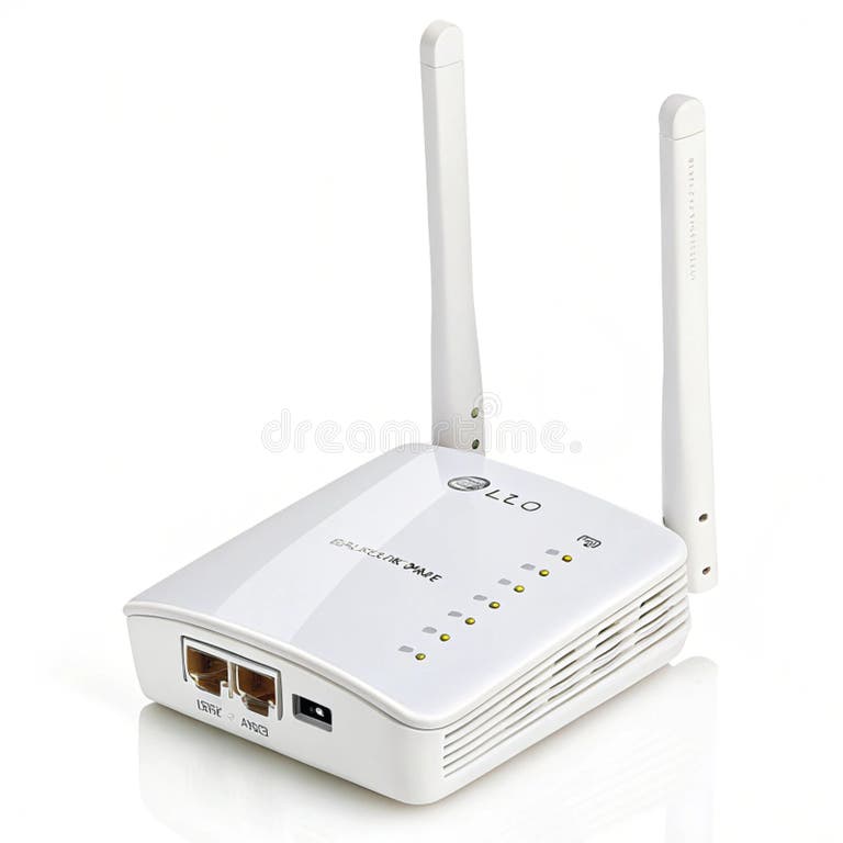 Wireless Range Extender Isolated on White Background Stock Illustration ...
