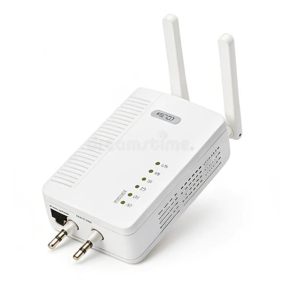 Wireless Range Extender Isolated on White Background Stock Illustration ...