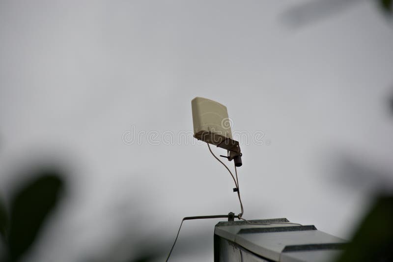 Wireless Receiver and Access Point on the Roof Stock Photo - Image of ...