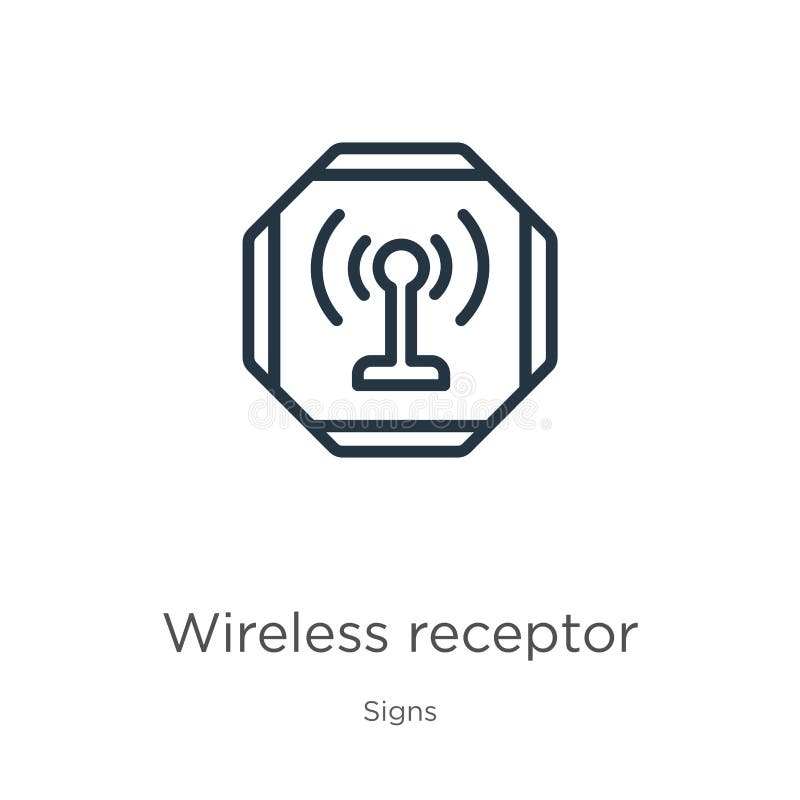 Wireless Receptor Icon Vector Sign and Symbol Isolated on White Stock ...