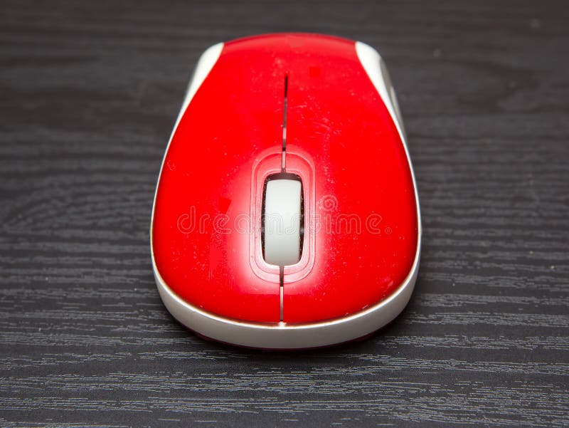 Wireless Red Computer Mouse Stock Photo - Image of communicate, site ...