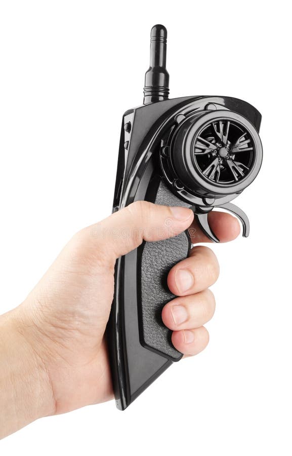 Wireless Remote Control for Toys Holding in the Left Hand Stock Photo ...