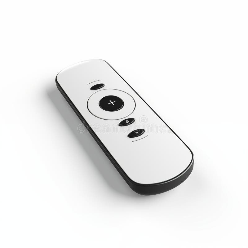 Wireless Remote Control on a White Background Showcasing Its Sleek ...