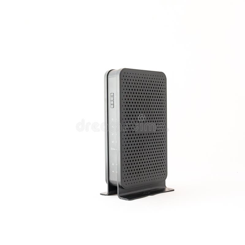 Wireless Router Cable Modem Isolated on White Stock Image - Image of ...