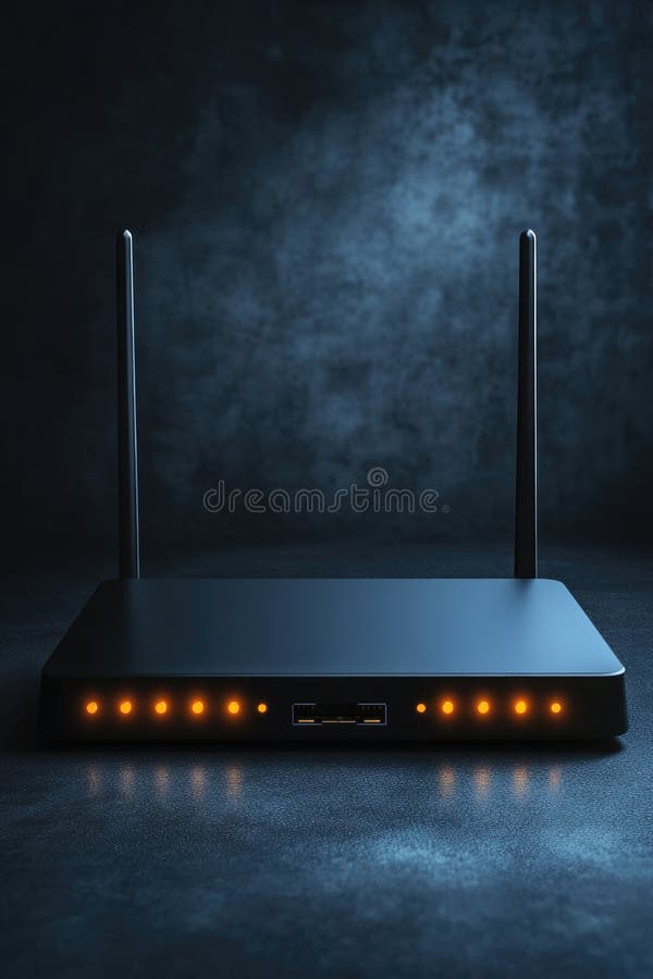 Wireless Router Close-Up stock image. Image of modem - 388015027