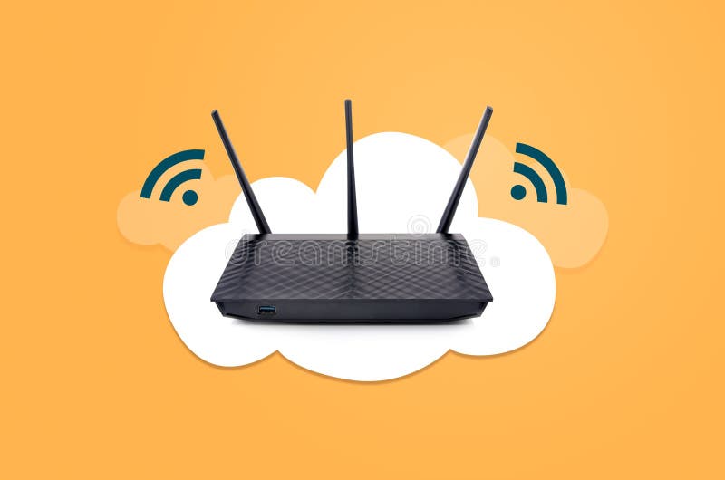 Modern Wireless Wi-fi Router Stock Image - Image of fiber, line: 46181751