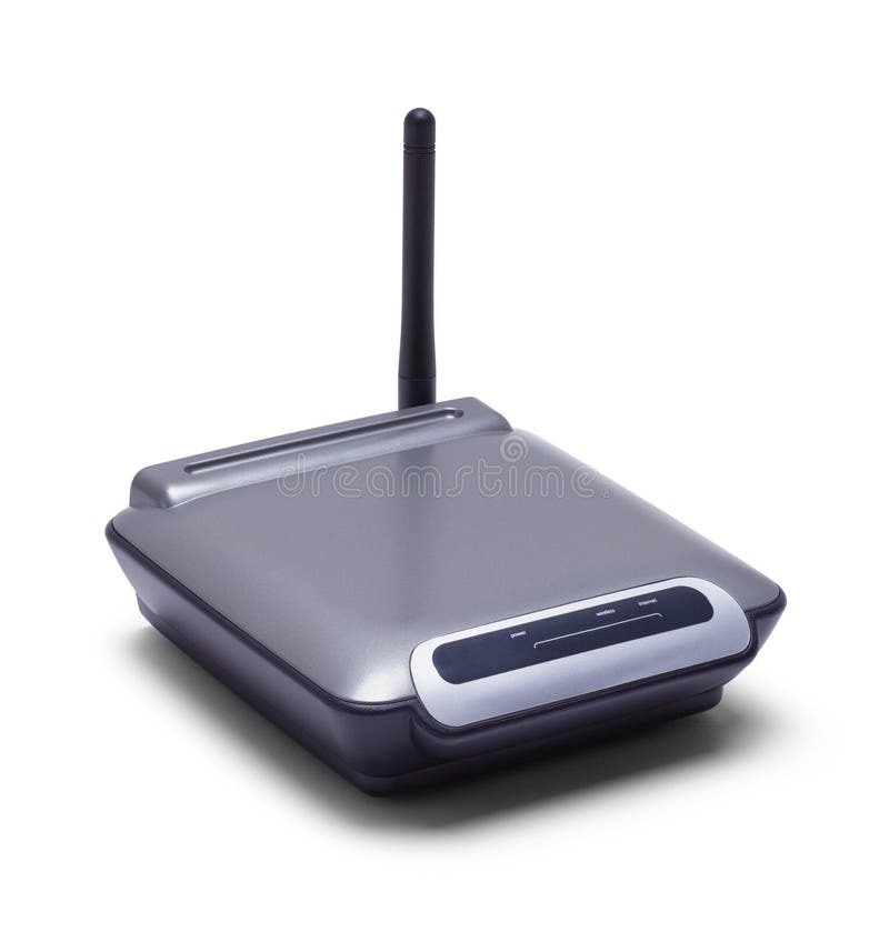 Wireless Router Backside Isolated on White Background Stock Image ...