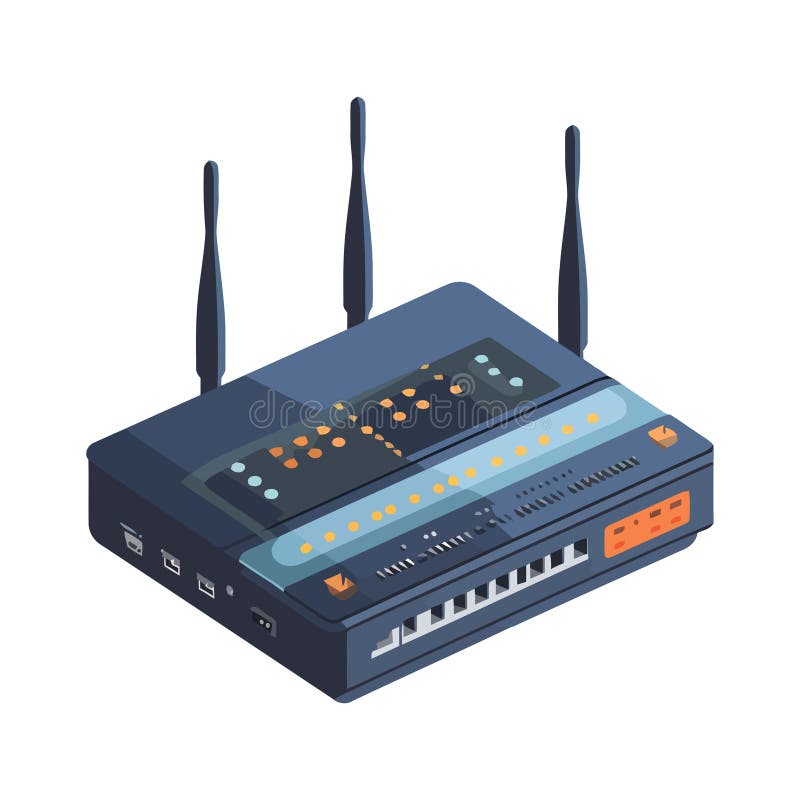 Wireless Router Connects Computer To Internet Network Stock Vector ... Wireless Router Connects Computer To Internet Network Stock Vector ...