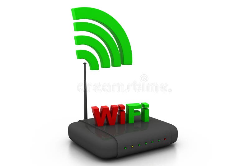 Wifi Connection on World Earth Stock Illustration - Illustration of ...