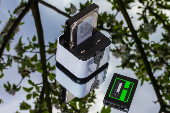 Wireless Router-docking Station and Ssd Stock Photo - Image of hardware ...