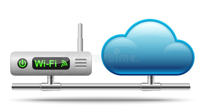 Wired to the cloud stock illustration. Illustration of cloud - 20837272