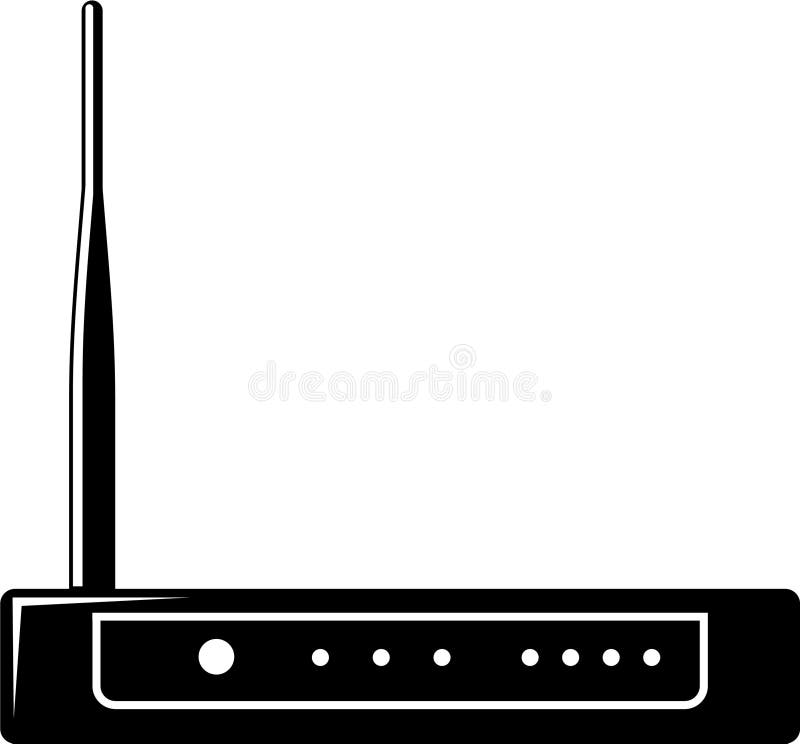 Wireless Router Icon in Flat Style. Vector Illustration Stock Vector ...