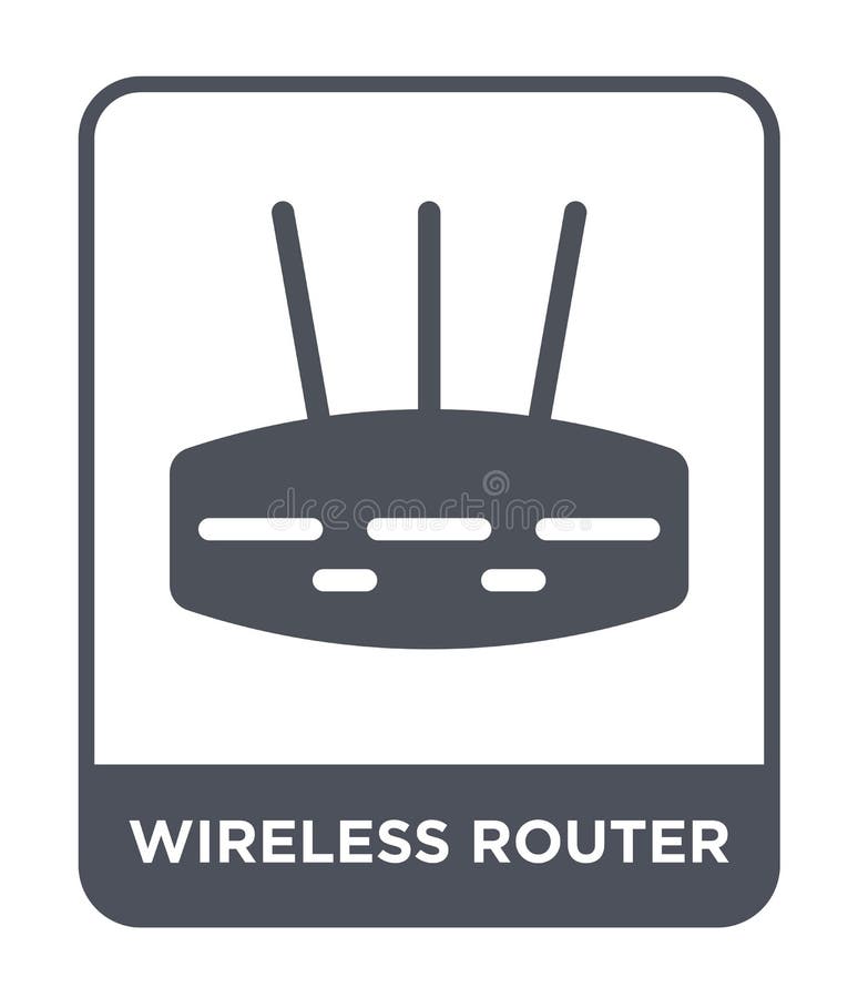 Wireless Router Icon in Trendy Design Style. Wireless Router Icon ...
