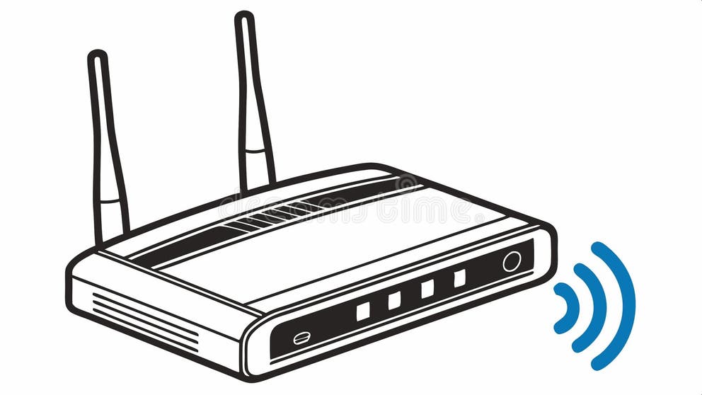 Wireless Router, Internet Connection and Network Device Vector Design Generative AI Stock Vector ...