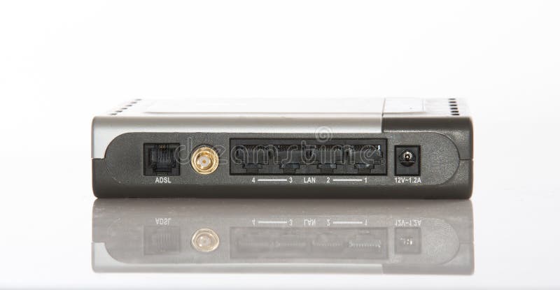 Wireless Router Isolated on White Background Stock Photo - Image of ...