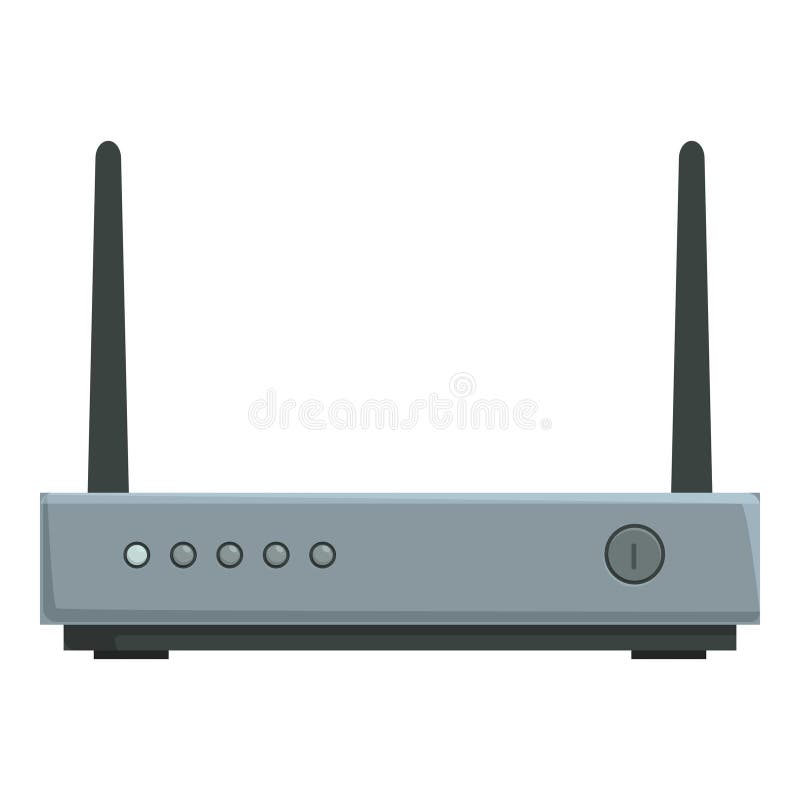 Wireless Router Isolated on White Background Stock Vector ...
