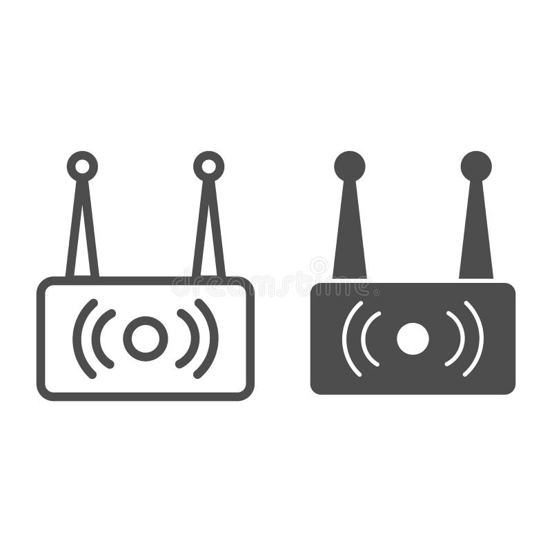 Wireless Router Line And Glyph Icon. Wi Fi Network Vector Illustration ... Wireless Router Line And Glyph Icon. Wi Fi Network Vector Illustration ...