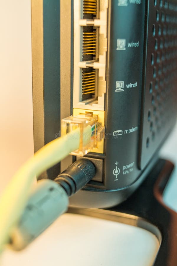 Router, Commutator, Switchboard With The Connected Stock Photo - Image ...