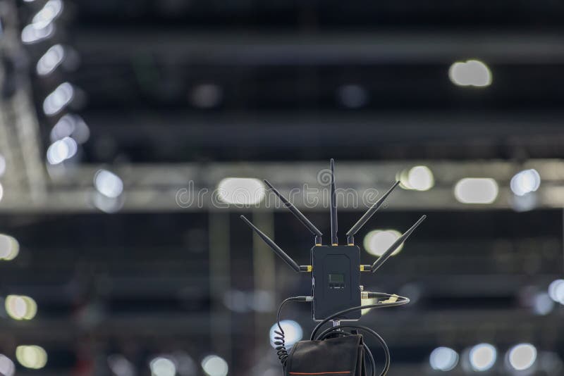 Wireless Router for Network, Install on the Pole. World Wide Network ...