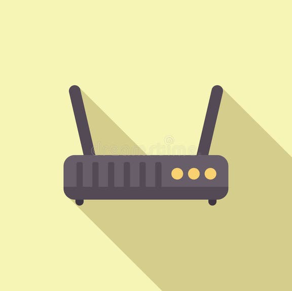 Wireless Router Providing Internet Connection with Long Shadow Stock ...
