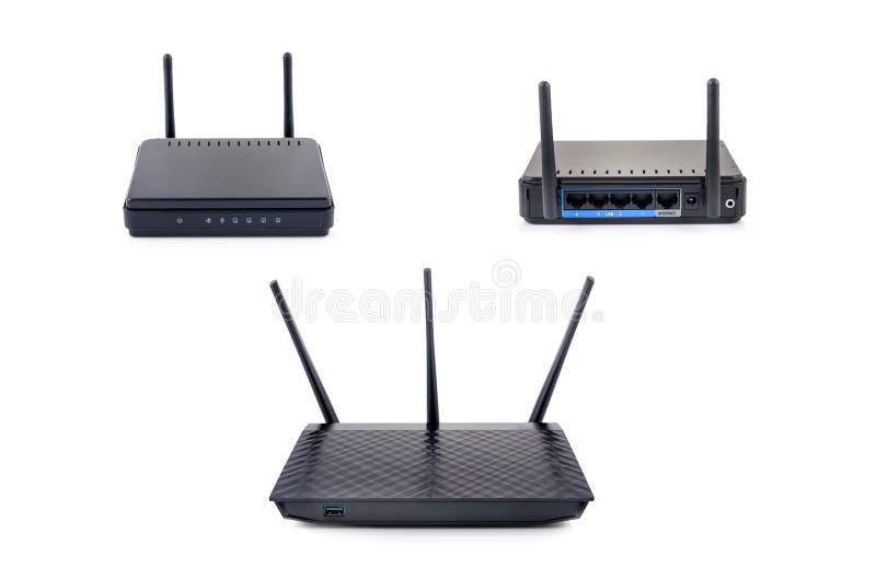 Wireless Router or Access Point Stock Photo - Image of home, phone ...