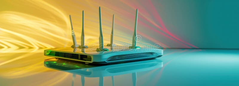 Wireless Router with Smart Technology Sitting on Top Stock Image ...