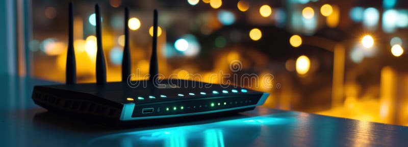 Wireless Router with Smart Technology Sitting on Top Stock Image ...