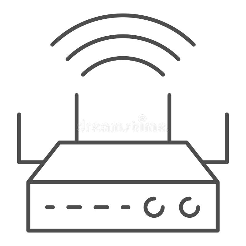 Router Thin Line Icon. Wi-fi Vector Illustration Isolated on White ...